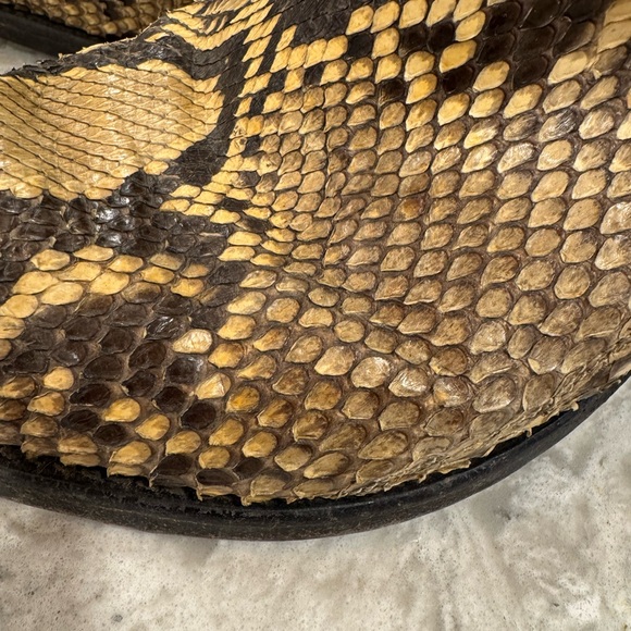 Tony Lama | Shoes | Vintage Tony Lama Python Snakeskin Mens 8 2 Cowboy ...